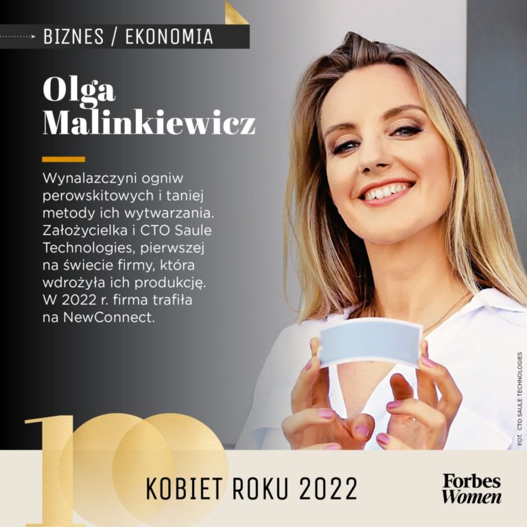 Olga Malinkiewicz among the "100 Women of the Year": Forbes Women PL